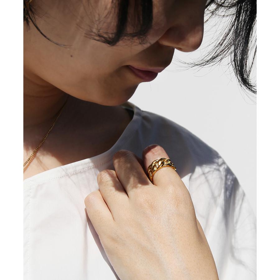 リング 指輪 アクセ アクセサリー チェーン 18K 316Lステンレス サージカルステンレス 金属アレルギー 安心 春夏 贈り物 大人 上品 おしゃれ レディース : 64086343 ...