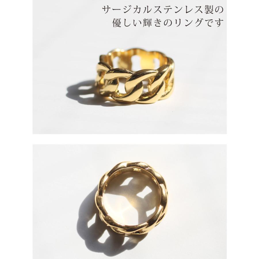 リング 指輪 アクセ アクセサリー チェーン 18K 316Lステンレス サージカルステンレス 金属アレルギー 安心 春夏 贈り物 大人 上品 おしゃれ レディース : 64086343 ...
