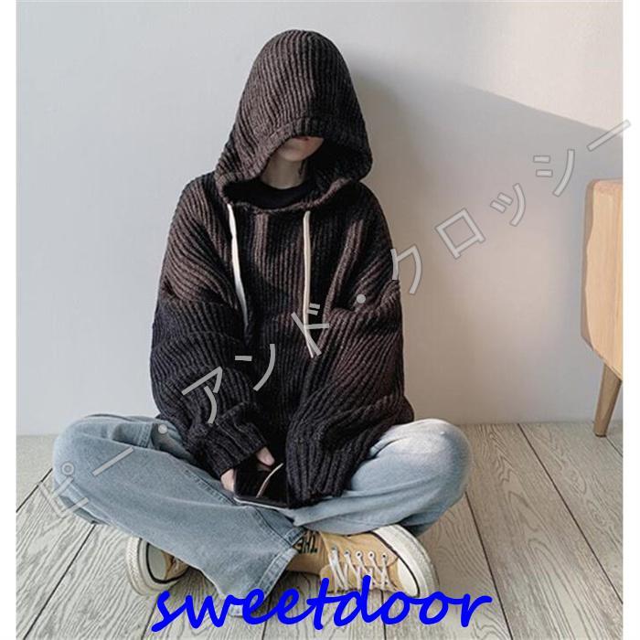 セーター メンズ ニット プルオーバー ニットパーカー 春 トップス カジュアル 2022 冬 ゆったり 長袖 紳士 : SWEET DOOR - 通販 - Yahoo!ショッピング