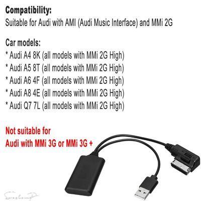 アウディ Q7 A5 A6 A8 AMI MMI2G Q7 A6L A8L A4L 無線 BLUETOOTH 音楽インターフェイス AUX 可聴周波ケーブルアダプター : st24000680 ...