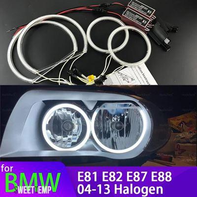 BMW 1シリーズ E81 E82 E87 E88 116I 118I 120I 125I 128I 130I 135I 04-13用 4個入り CCFLエンジェルアイキット ウォームホワイト ...