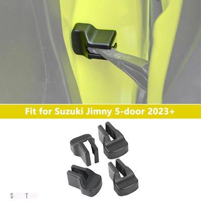 スズキ ジムニー用 ドアリミッターストッパーバックルカバープロテクター 5ドア XL GL 2023 2024年 ブラック 防錆インテリア ...