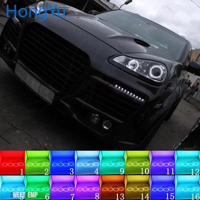 ポルシェ カイエン 957 2007 - 2009 アクセサリーヘッドライトマルチカラー RGB LED エンジェルアイズリングアイ DRL RF リモコン : sweetemp - 通販 ...