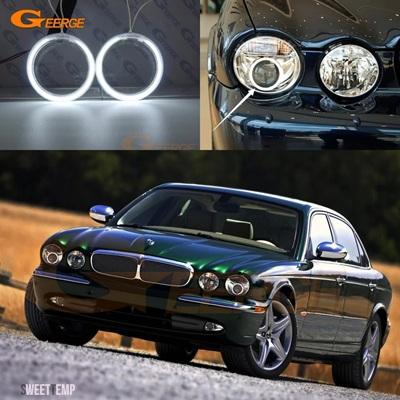 ジャガー XJ XJ6 XJ8 X350 X358 2003-2009 キセノンヘッドライト EXCELLENT 超高輝度 CCFL エンジェルアイズキットハローリングカーアクセサリー ...