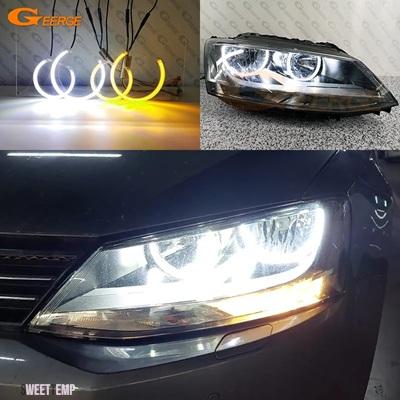 フォルクスワーゲン ジェッタ SAGITAR A6 MK6 IV ハロゲンヘッドライト超高輝度 SMD LED エンジェルアイキットハロー ...