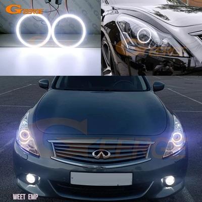 ブランド登録なし 日産 インフィニティ G25 G35 G37 Q40 スカイライン 250GT 350GT 370GT V36 超高輝度デイライト COB LED エンジェルアイズキット ...