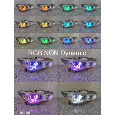 日産 インフィニティ Q50 V37 Q70 Q70L Y51 スカイライン BLUETOOTH アプリダイナミックマルチカラー RGB LED エンジェルアイズ六角六角ハローリング ...