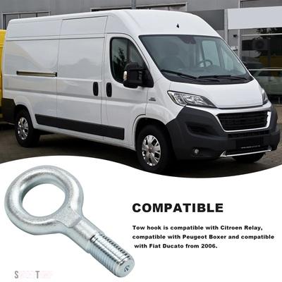 車パーツ 1348135080 車牽引フック 674417 リレーボクサー DUCATO 車高耐久ショート牽引アイヒッチバンパートレーラー ...