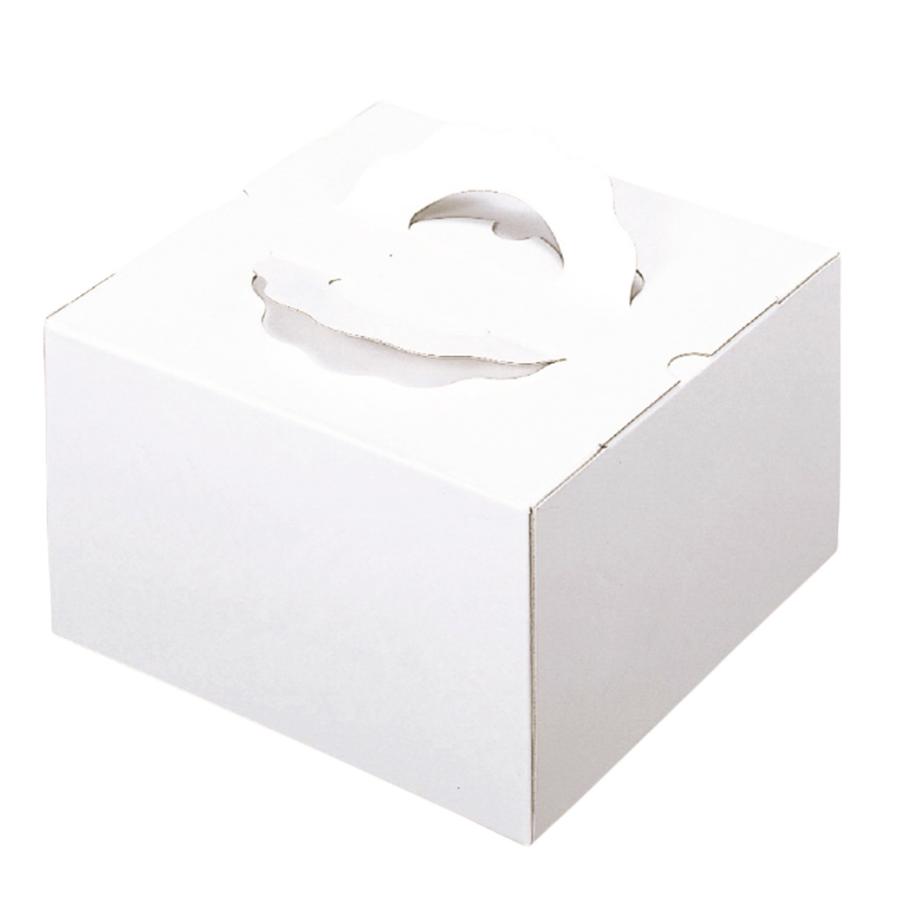 H115 TD 白ム地 4.5寸用(160×160×h115mm) 50枚 パッケージ中澤 ケーキ箱・取手あり : 業務用製菓材料のスイート ...