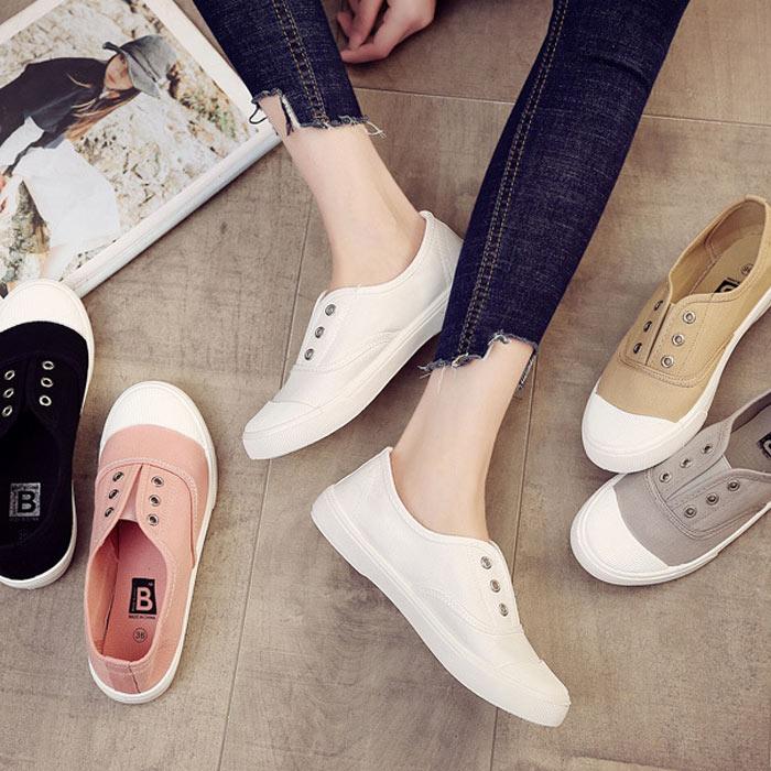 スニーカー レディース 紐なし スリッポン ローカット シューズ