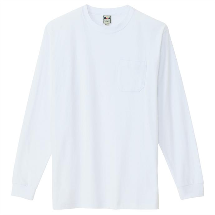 アイトス AITOZ 長袖Tシャツ（ポケット付）（男女兼用） ユニセックス 10530 001.ホワイト : スポーツのグラスホッパー - 通販 - Yahoo!ショッピング