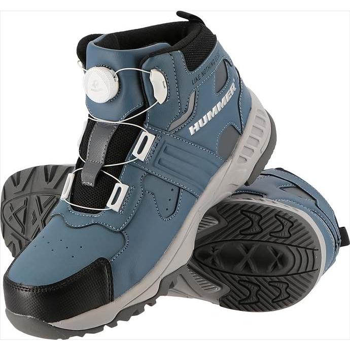 ハマー HUMMER ワークシューズ ミドルカット 安全靴 スニーカー 弘進ゴム HM-S3D スレートブルー : スポーツのグラスホッパー - 通販 - Yahoo!ショッピング
