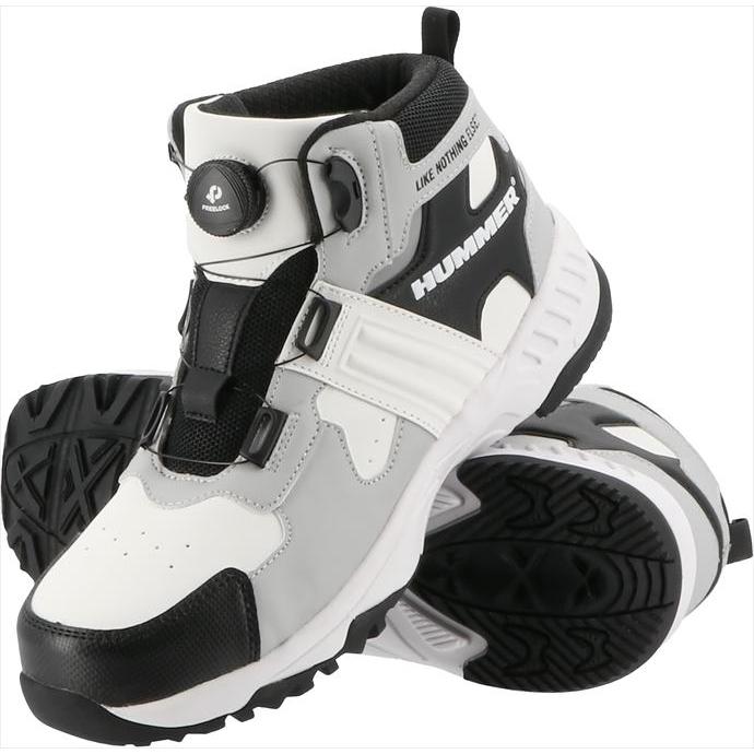 ハマー HUMMER ワークシューズ ミドルカット 安全靴 スニーカー 弘進ゴム HM-S3D ホワイト : スポーツのグラスホッパー - 通販 - Yahoo!ショッピング