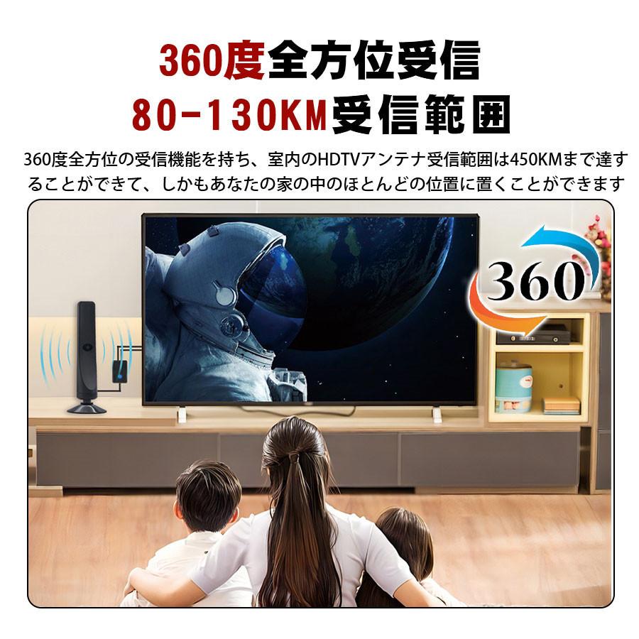 爆買 即納 室内アンテナ テレビアンテナ 80-130KM 受信範囲 4K アンテナ 地デジアンテナ 360度全方位 室内 テレビ TV 地デジ 信号 HD : Three Trees ...