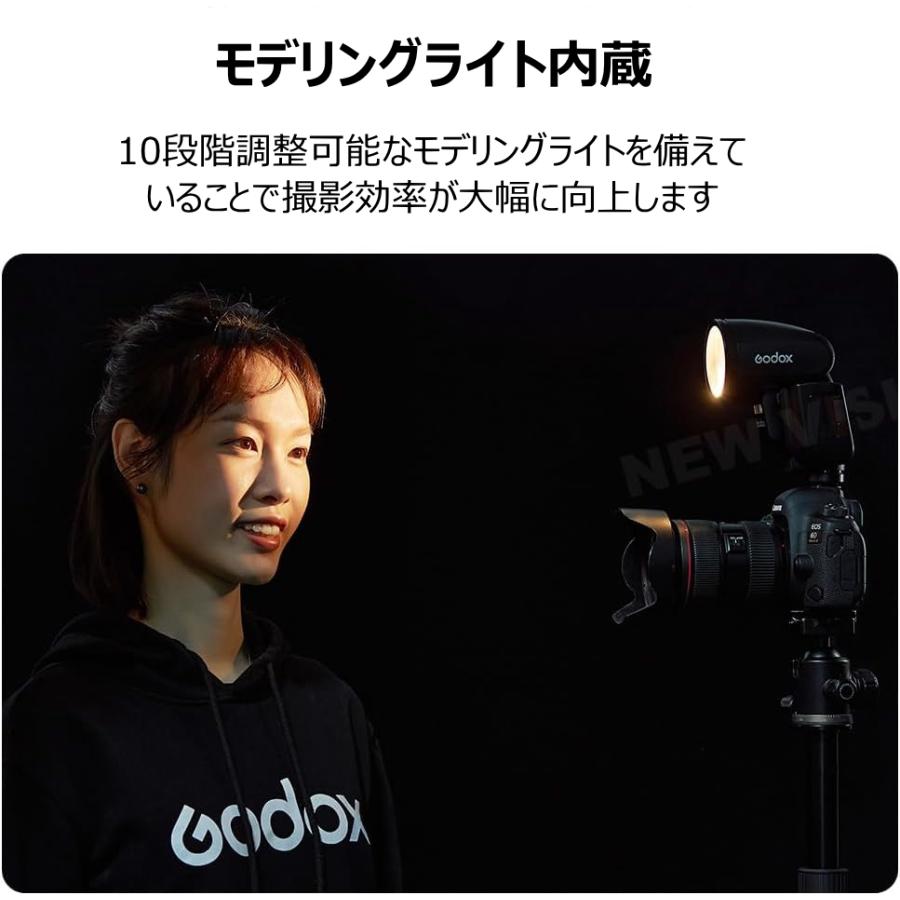 GODOX V1Pro-C 技適マーク 日本語説明書付 バッテリーPSEマーク付き TTL Type-C充電ポート 1/8000HSS 76W 2.4G キヤノン CANON :805:動画 ...