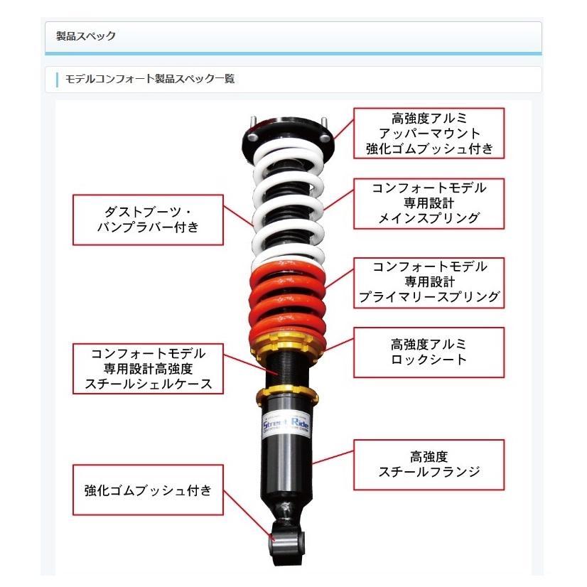 STREET RIDE RG Street Ride TYPE-K2 MODEL COMFORT (減衰固定) AZワゴン MJ23S(H20/9〜 H24/12) FF/4WD ...