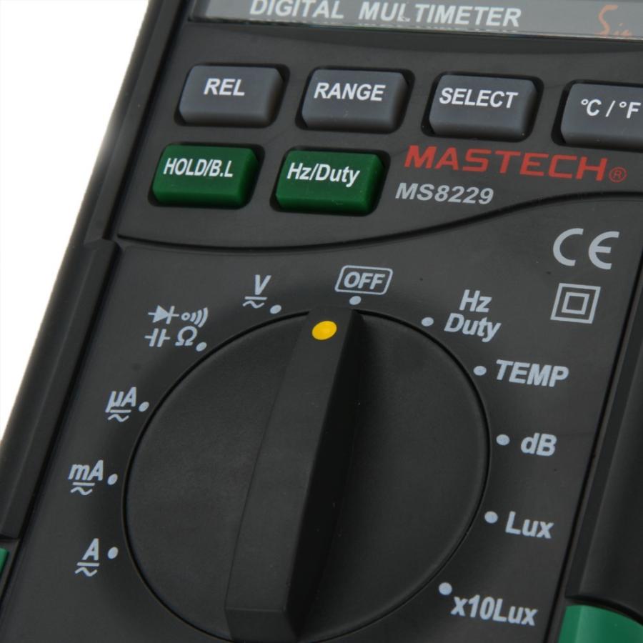 MASTECH MS8229 オートレンジデジタルマルチメーター（ 温度計/湿度計/騒音計/照度計付） : Synergy - 通販 - Yahoo!ショッピング