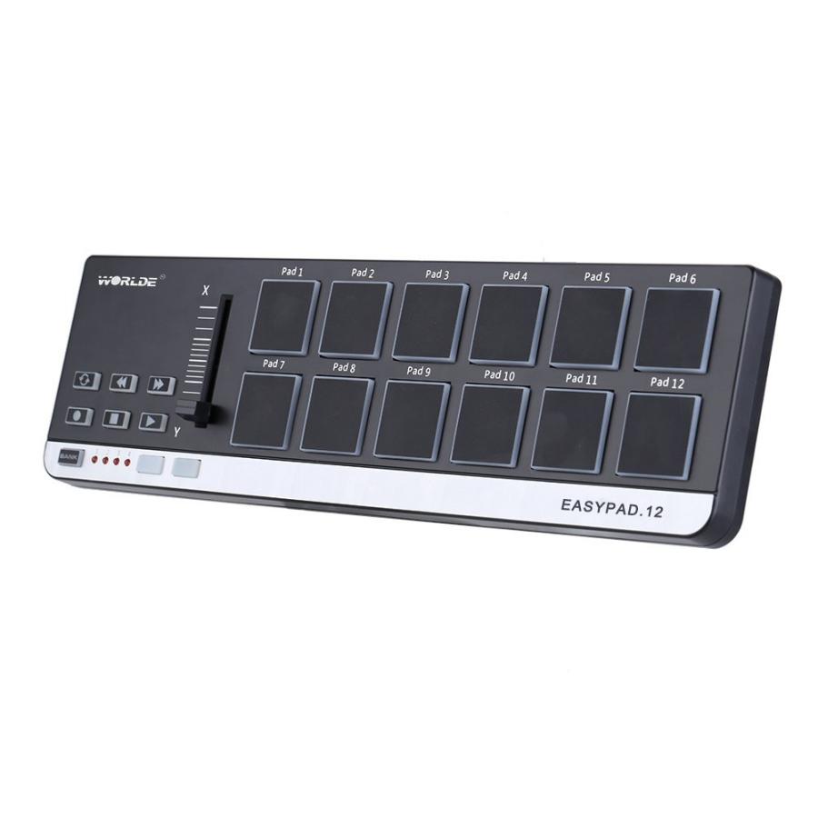 Worlde EasyControl.12 USB ドラムパッド MIDI コントローラー :I1430:Synergy - 通販 ...