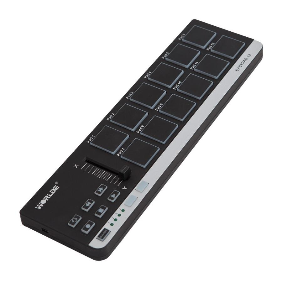 Worlde EasyControl.12 USB ドラムパッド MIDI コントローラー :I1430:Synergy - 通販 ...