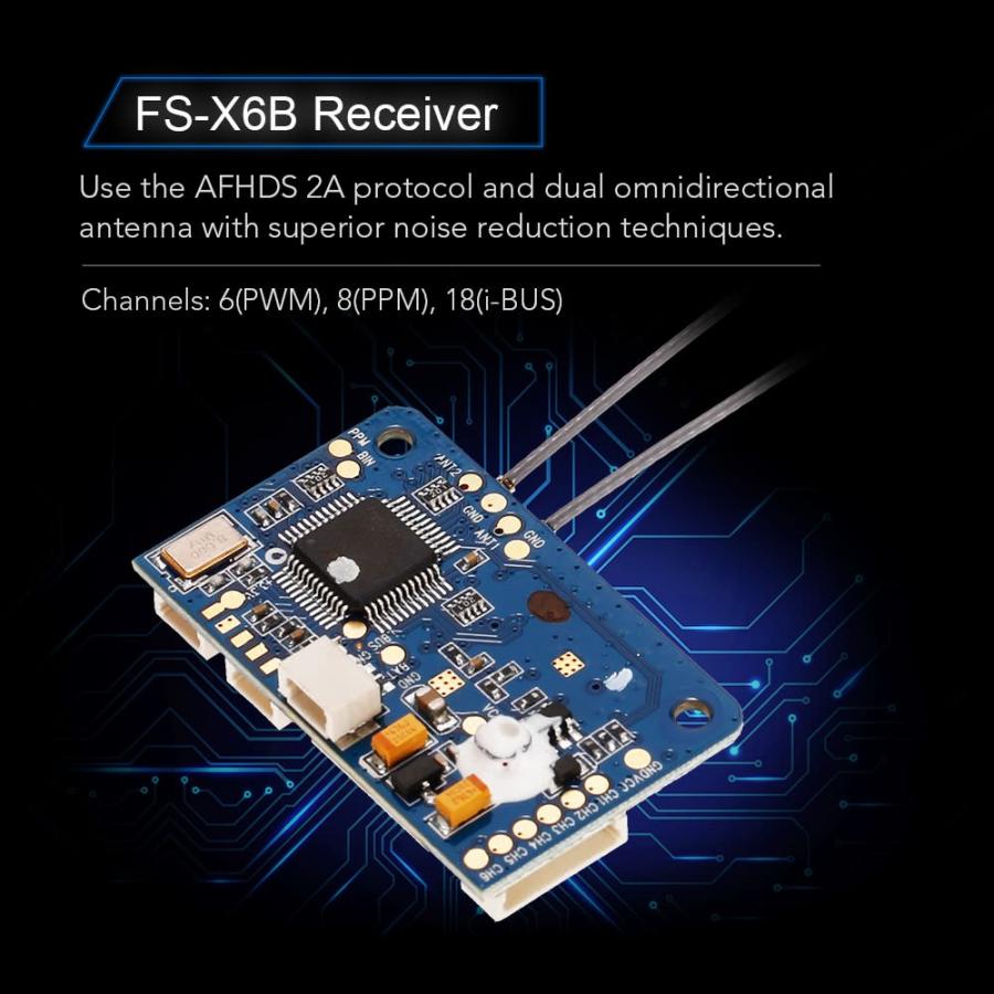 Flysky FS-i6X プロポ 2.4G 6CH 送信機 ＆ FS-X6B 受信機 モード 2 : Synergy - 通販 ...