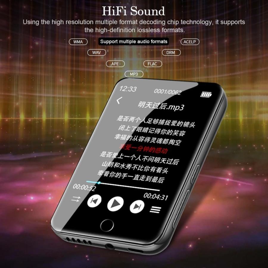 RUIZU M7 2.8インチ タッチスクリーン Bluetooth MP3 音楽プレーヤー 8GB : Synergy - 通販 ...