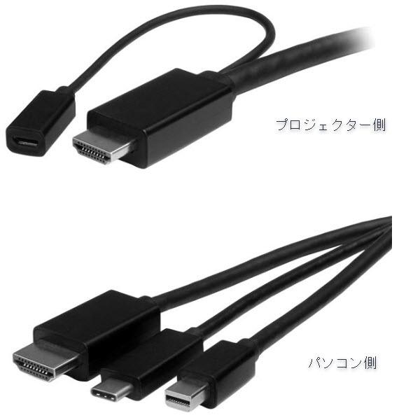 StarTech.com USB-C / HDMI Mini DisplayPort - HDMI変換アダプタケーブル 2m CMDPHD2HD : シネックス ストア - 通販 ...