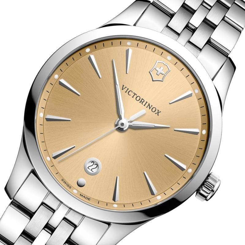 VICTORINOX ビクトリノックススイスアーミー/アライアンス スモール 241829 /シャンパン/35mm/レディース 腕時計 正規 ...