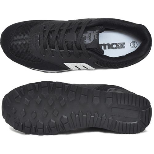 moz モズ 靴 スニーカー シューズ MZ10255 レースアップ 紐靴 運動靴 取外し可能インソール ブラック 黒 通勤 通学 婦人 レディース :MZ-10255BK:暑寒岳 - 通販 ...