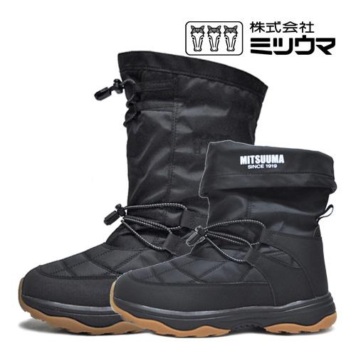 ミツウマ MITSUUMA スノーブーツ レディース メンズ ウインターブーツ 2Way仕様 軽量 防寒 防滑 防水 ロング丈 アウトドア 男女兼用 SB-857 クロ 黒 ブラック ...