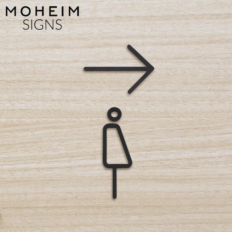 モヘイム サインズ アクリル ピクトグラムB MOHEIM SIGNS [ネコポス対応可(3点まで)] トイレサイン ドアサイン ピクトサイン ...