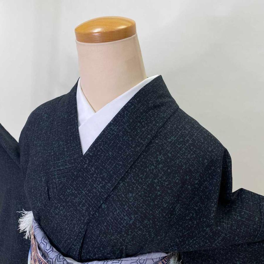 おしゃれ着物 付け下げ 裄68cm 絽 夏用 名古屋帯 帯締め 帯揚げ 4点セット 黒 白 ポリエステル 1376 : 祥美苑ハートランド - 通販 - Yahoo!ショッピング