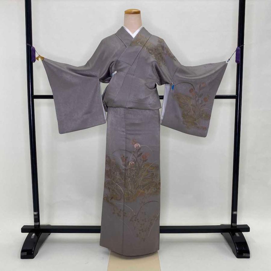 訪問着 中古 卒業式 結婚式 古典柄 花柄 グレー 裄丈64.5cm 身丈160cm 礼装 1385 : 祥美苑ハートランド - 通販 - Yahoo!ショッピング