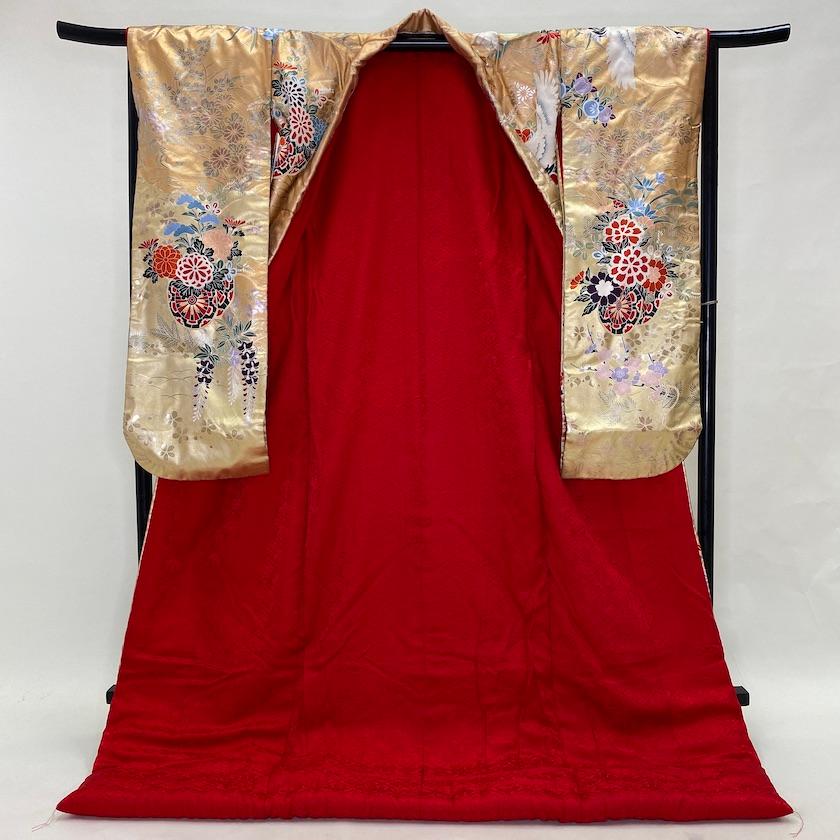 色打掛 金 撮影用 結婚式 花嫁衣装 打掛 裄66m 身丈190cm 美品 Mサイズ 1713 : 祥美苑ハートランド - 通販 - Yahoo!ショッピング