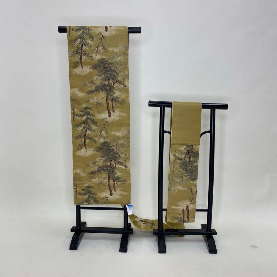 名古屋帯 なごや帯 中古 リサイクル リユース 八寸 普段着 お洒落着 紬 小紋 正絹 緑 グリーン ハンドメイド 1869 : 祥美苑ハートランド - 通販 - Yahoo!ショッピング