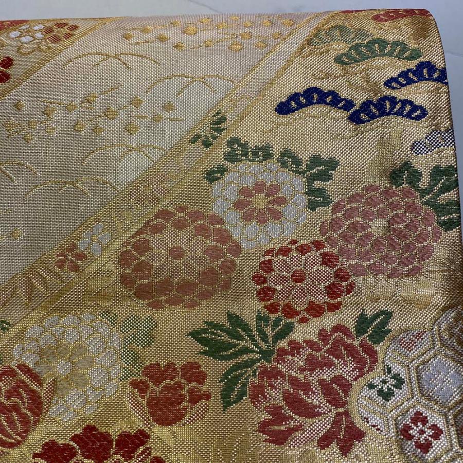 【袋帯】中古 帯 礼装 フォーマル 訪問着 付け下げ 色無地 正絹 結婚式 入学式 卒業式 仕立て上がり リサイクル 426cm 2410 ...