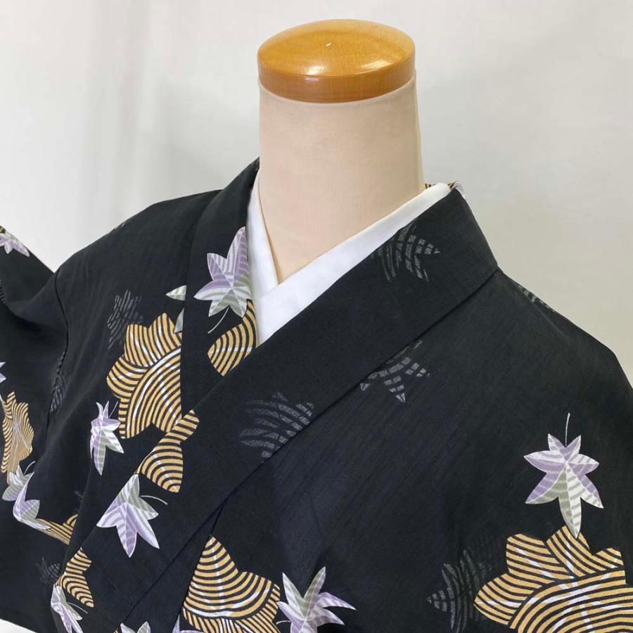 小紋 紗 夏用 洗える着物 夏物 花柄 お洒落着 普段着 ポリエステル 裄65.5cm 身丈161cm M サイズ 2577 : 祥美苑ハートランド - 通販 - Yahoo!ショッピング