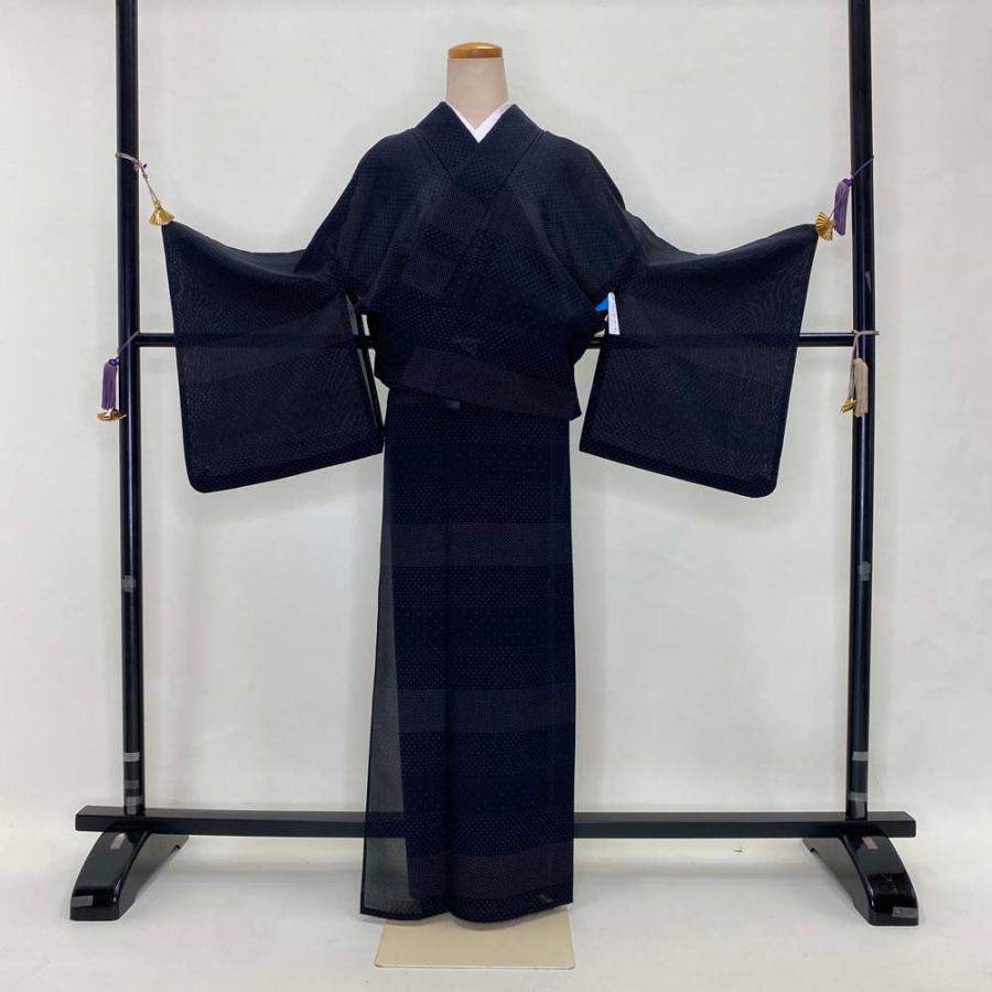 夏大島 大島紬 正絹 夏用 夏物 縞柄 お洒落着 普段着 夏着物 裄68.7cm 身丈167.5cm L サイズ 2737 : 祥美苑ハートランド - 通販 - Yahoo!ショッピング