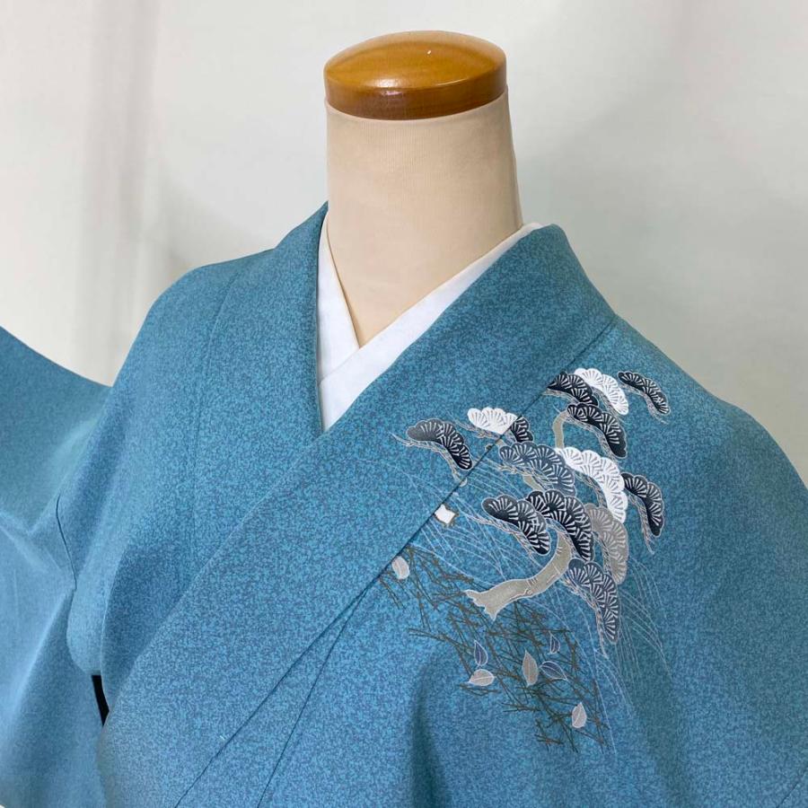 訪問着 中古 水色 青 松 裄丈66.5cm 身丈162cm 結婚式 入学式 卒業式 礼装 3128 : 31280103 : 祥美苑ハートランド - 通販 - Yahoo!ショッピング