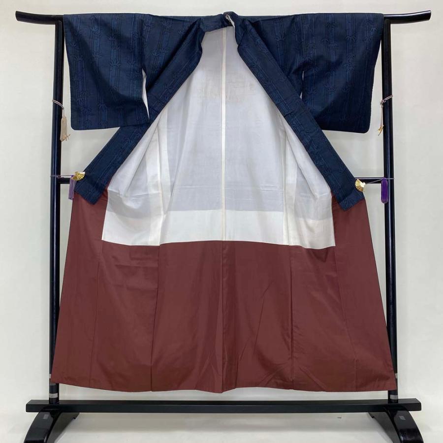 大島紬 紬 十字絣 裄63cm リサイクル着物 安い リメイク 中古 普段着 洒落着 リユース 3198 : 祥美苑ハートランド - 通販 - Yahoo!ショッピング