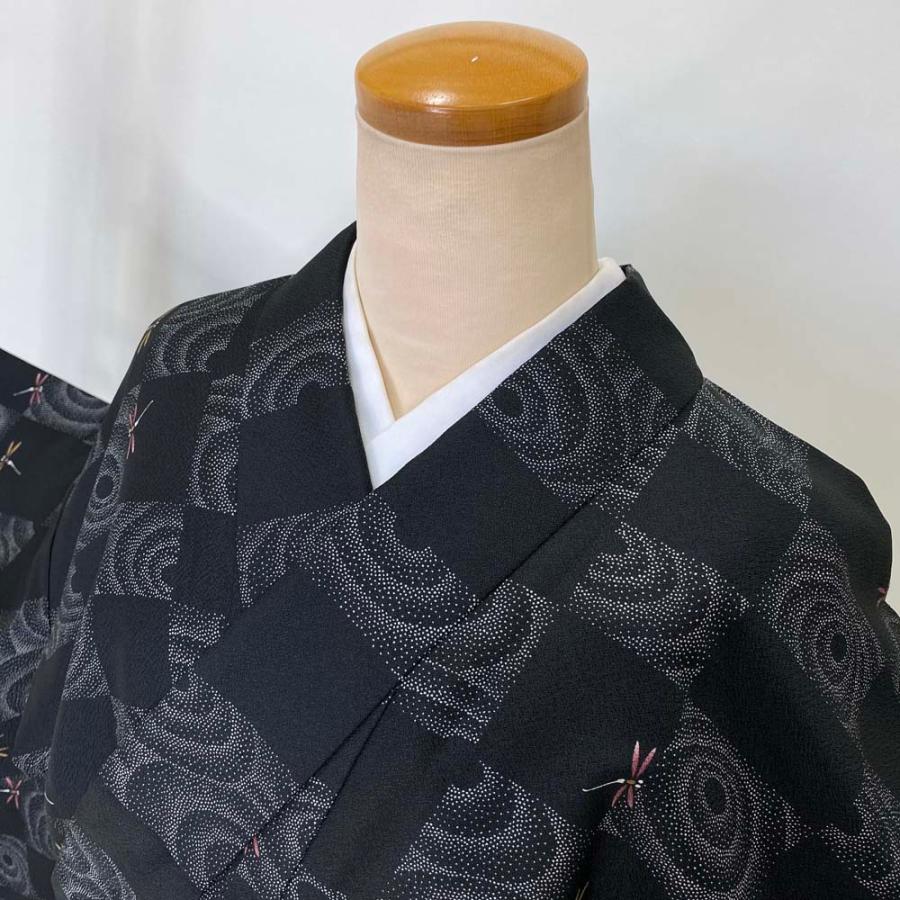小紋 洗える着物 裄68cm 身丈166cm 花柄 袷 お洒落着 普段着 ポリエステル 黒 美品 L サイズ 3223 : 32230105 : 祥美苑ハートランド - 通販 - Yahoo ...