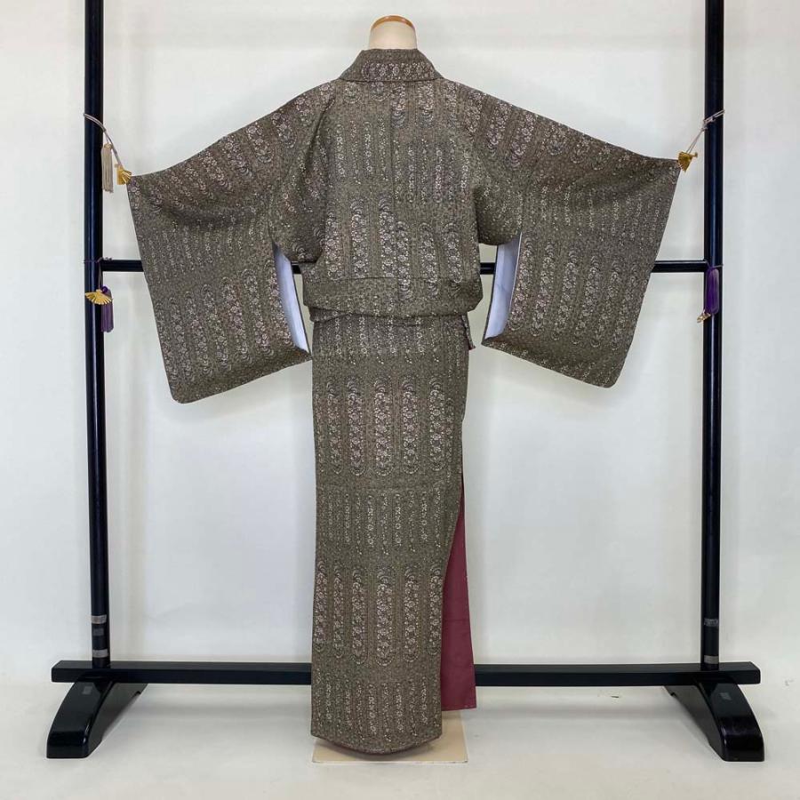 小紋 洗える着物 裄67cm 身丈163cm 花柄 袷 お洒落着 ポリエステル 薄いゴールド 美品 L サイズ 3237 : 32370105 : 祥美苑ハートランド - 通販 - Yahoo ...