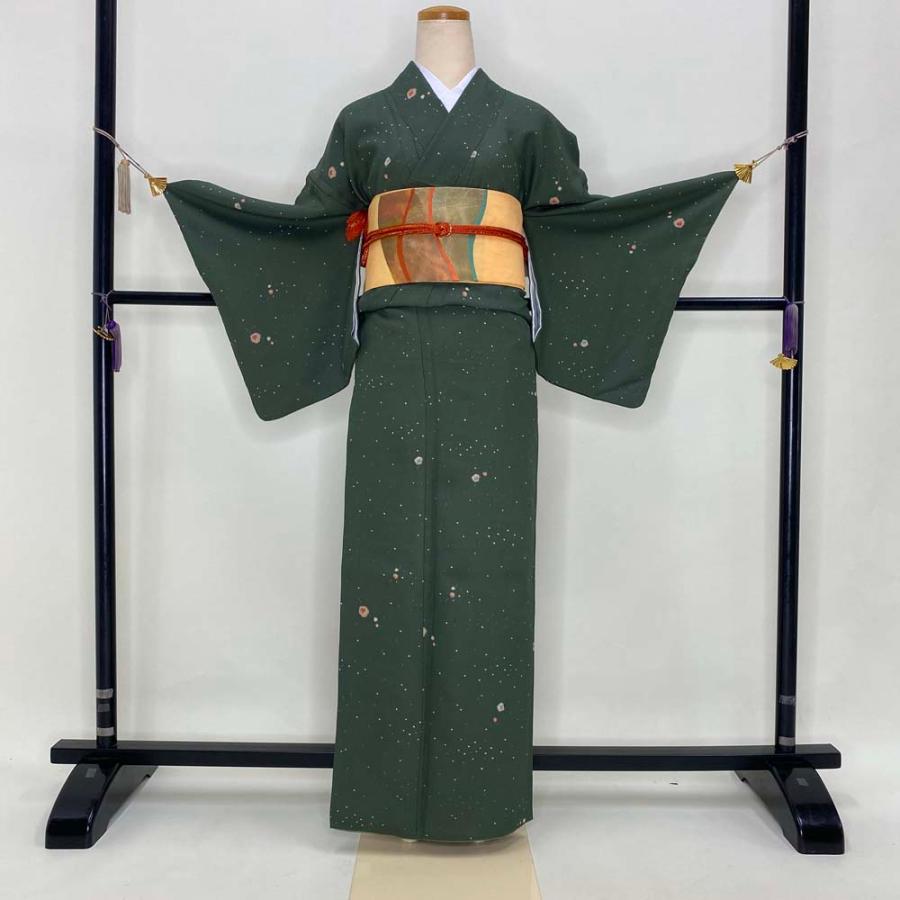 着物セット 3点セット おしゃれセット小紋 裄66.5cm Mサイズ リサイクル着物 安い ポリエステル 中古 普段着 洒落着 リユース 3262 : 32620123 : 祥美苑ハートランド ...