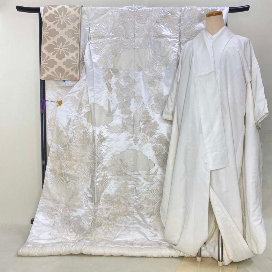 白打掛 3点セット 帯 掛下 白無垢 白 撮影用 結婚式 花嫁衣装 裄67m 身丈193cm ポリエステル Lサイズ 3736 : 祥美苑ハートランド - 通販 - Yahoo!ショッピング