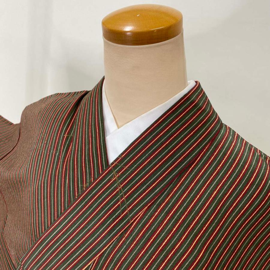 小紋 単衣 洗える着物 裄62.3cm 身丈154cm 花柄 お洒落着 普段着 ポリエステル 茶色 美品 S サイズ 3855 : 祥美苑ハートランド - 通販 - Yahoo!ショッピング