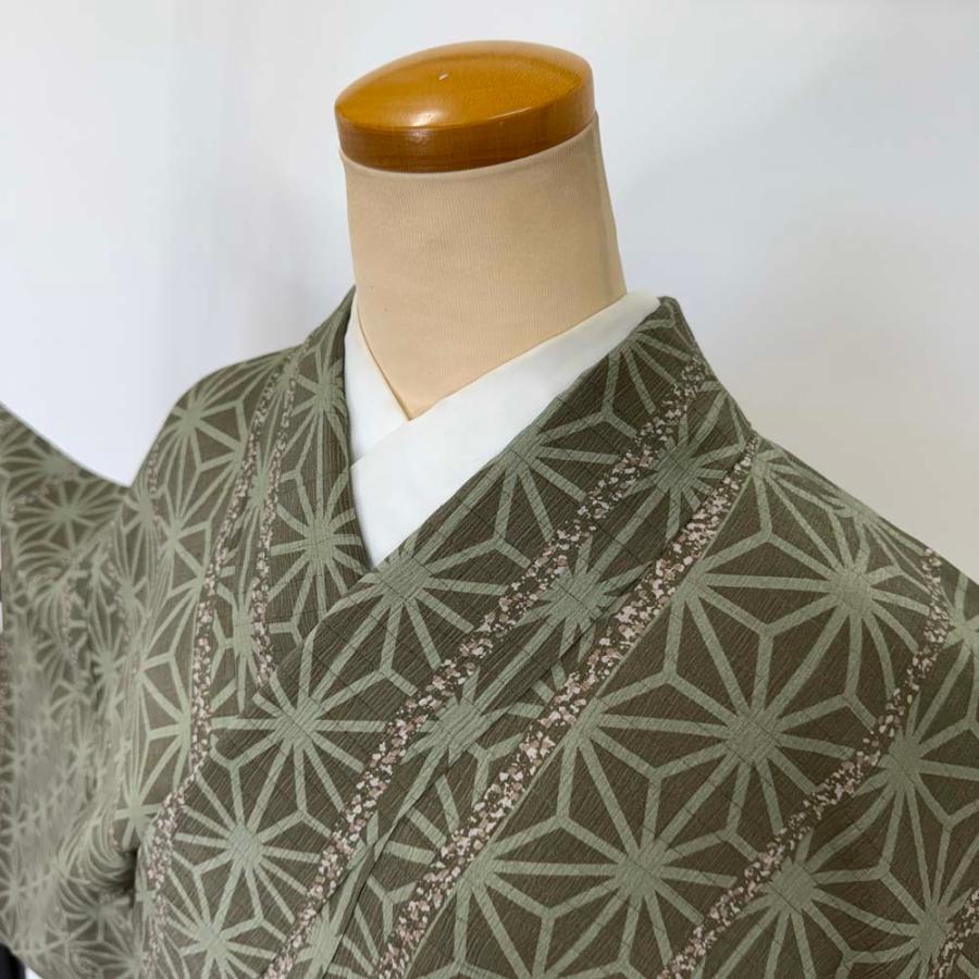 小紋 夏 紗 夏用 洗える着物 幅広 大きめ 裄64cm 身丈163cm 花柄 お洒落着 普段着 ポリエステル 焦茶 美品 M サイズ 4203 : 祥美苑ハートランド - 通販 ...