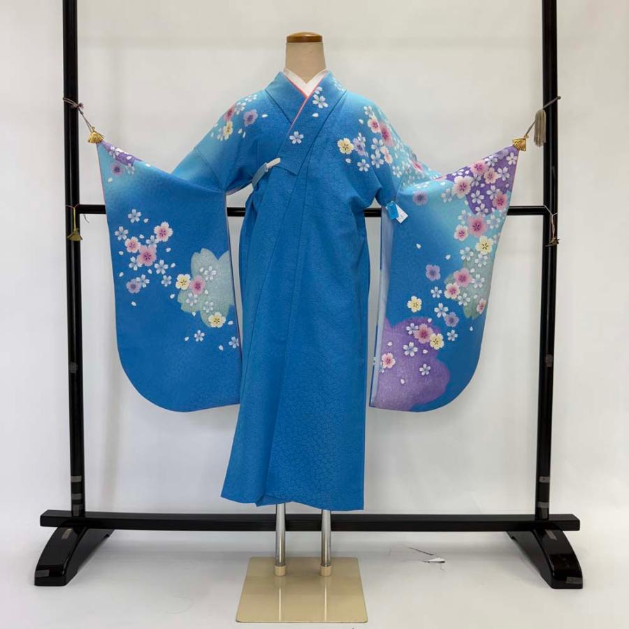 二尺袖 単品 卒業式着物 水色 裄68.5cm Lサイズ 袴用着物 化繊 中古 4529 : 祥美苑ハートランド - 通販 - Yahoo!ショッピング