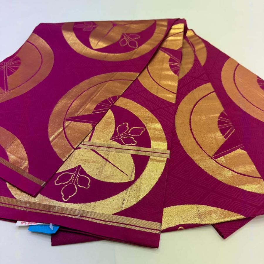 平和屋着物○八寸名古屋帯 紬地 霞文 正絹 逸品 DAAZ4415cm