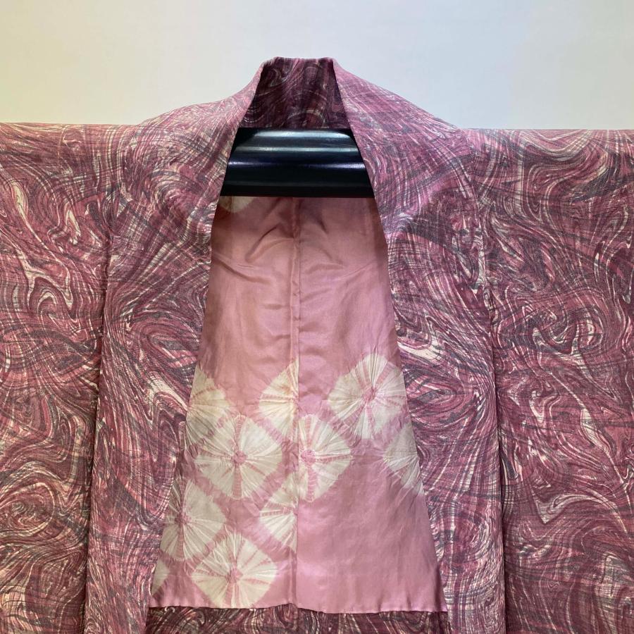 羽織 正絹 はおり 紬 小紋 礼装 ピンク 白 裄66cm Mサイズ お洒落着 普段着 おしゃれ G315 : g315 : 祥美苑ハートランド - 通販 - Yahoo!ショッピング