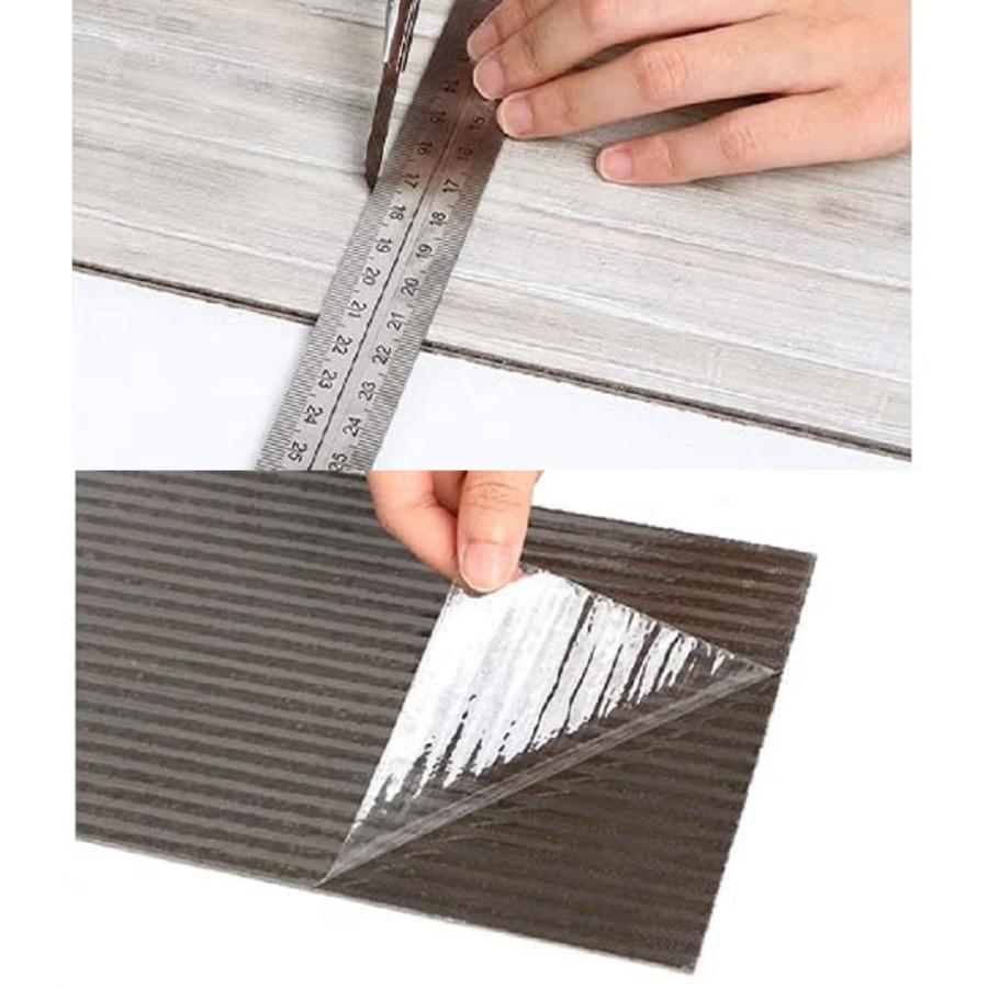 ウッドカーペット フロア シート木目 3畳 36枚 置くだけ 賃貸 フローリング シール フロアタイル フロアマット DIY 接着剤不要 貼るだけ フロア 防水 :flo-wood-SET1 ...