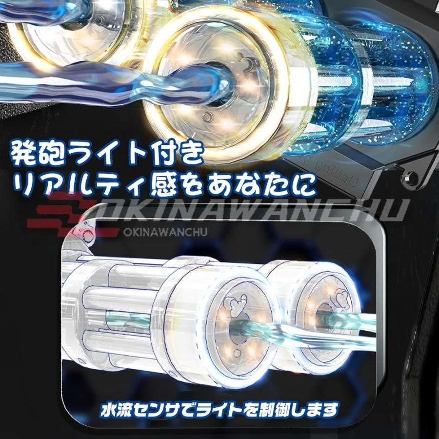 水鉄砲 電動 最強 ウォーターガン ガトリングスタイル LEDライト 超強力飛距離 電動水ピストル 高速連発 水自動吸い込み 約8〜10m 2000ML 大容量 : システム沖縄んちゅ ...